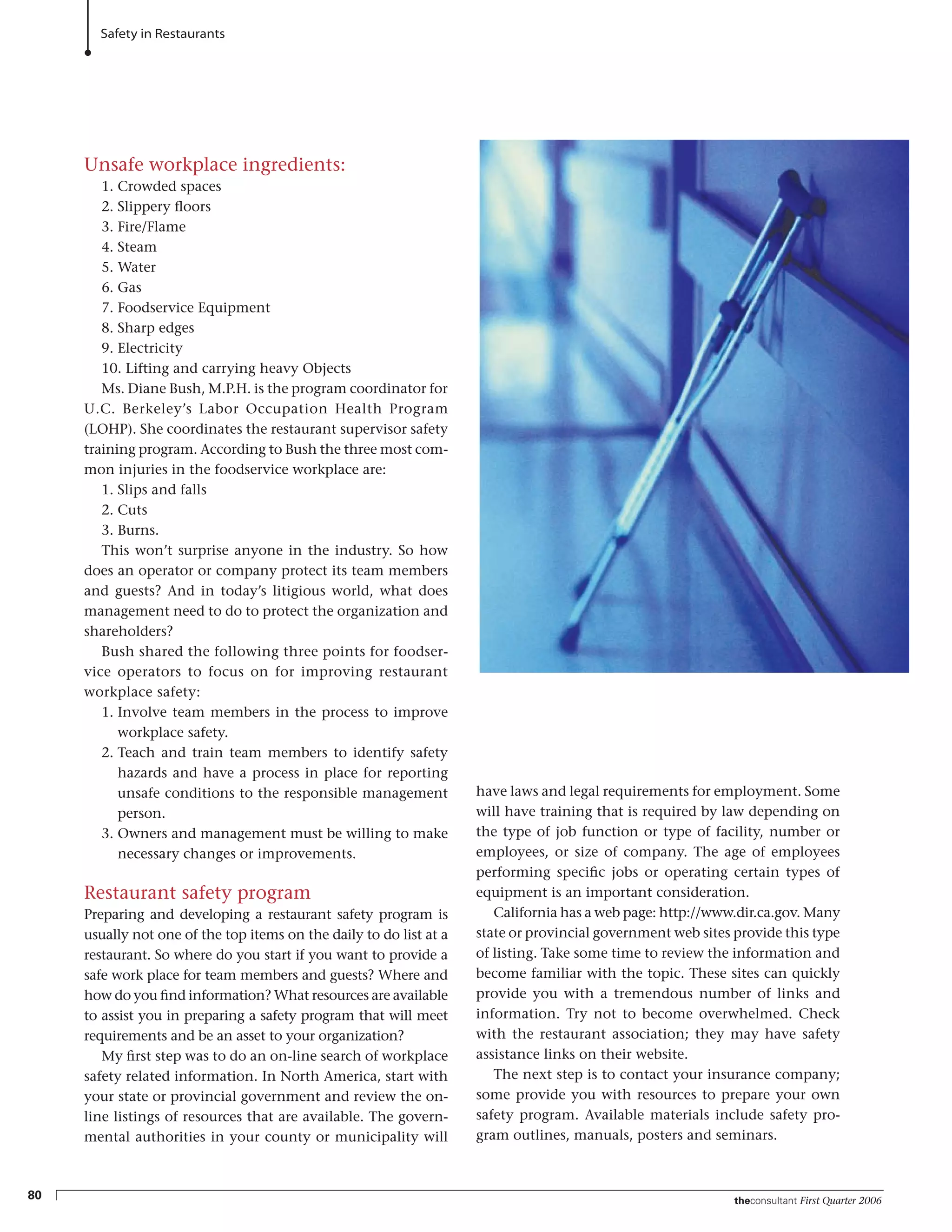 Safety In Restaurants by William H. Bender, FCSI | PDF