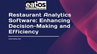 Restaurant Analytics Software: Enhancing Efficiency & Customer ...