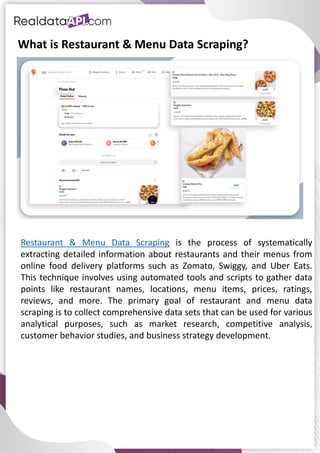 Restaurant and Menu Data Scraping from Zomato, Swiggy & Uber Eats | PDF