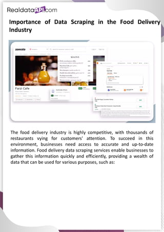 Restaurant and Menu Data Scraping from Zomato, Swiggy & Uber Eats | PDF