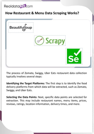 Restaurant and Menu Data Scraping from Zomato, Swiggy & Uber Eats | PDF