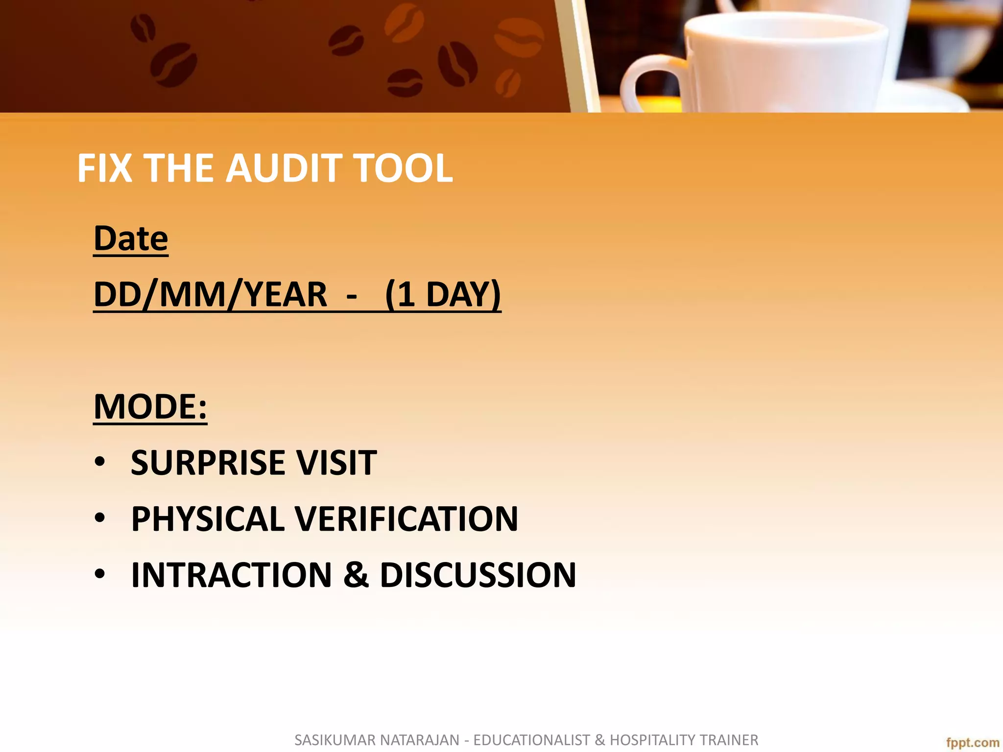 Restaurant Audit Procedure | PDF