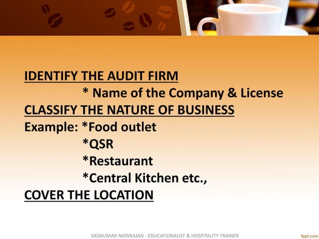Restaurant Audit Procedure | PDF