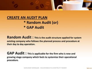 Restaurant Audit Procedure | PDF