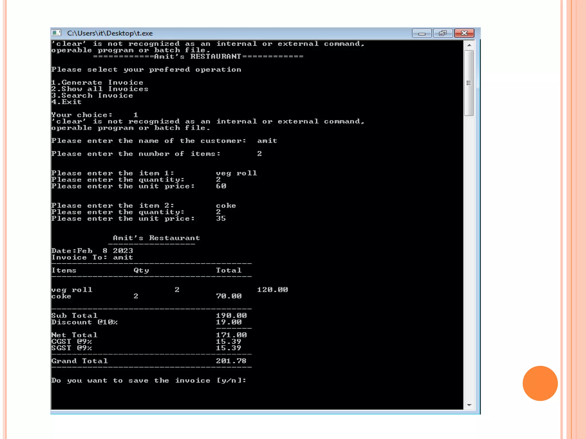 Restaurant billing system.pptx