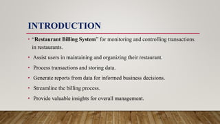 Restaurant billing system project C program .pptx