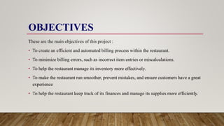Restaurant billing system project C program .pptx