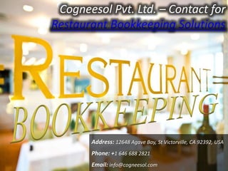 Restaurant Bookkeeping Solutions | PPTX