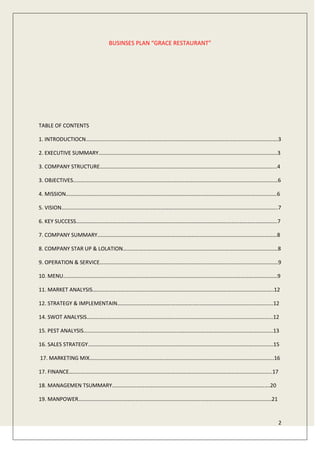 Restaurant business plan | PDF