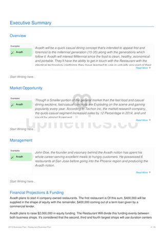Restaurant business plan v1562159535406 | PDF