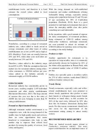 Phnom Penh's Restaurant Consumer Study Report 2015_Full Report | PDF