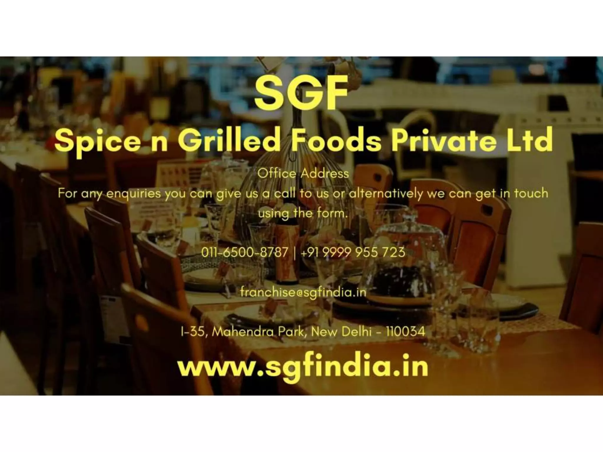 Restaurant franchise in india | PPT