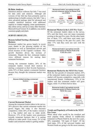 Restaurant industry report in Phnom Penh | PDF