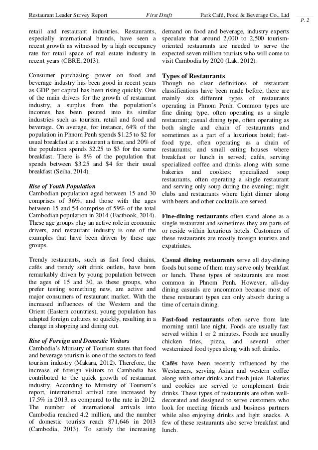 Restaurant industry report in Phnom Penh