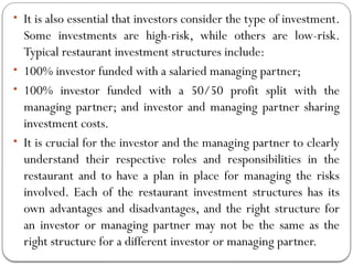 RESTAURANT INVESTMENT STRUCTURE.pptxRESTAURANT INVESTMENT STRUCTURE.pptx