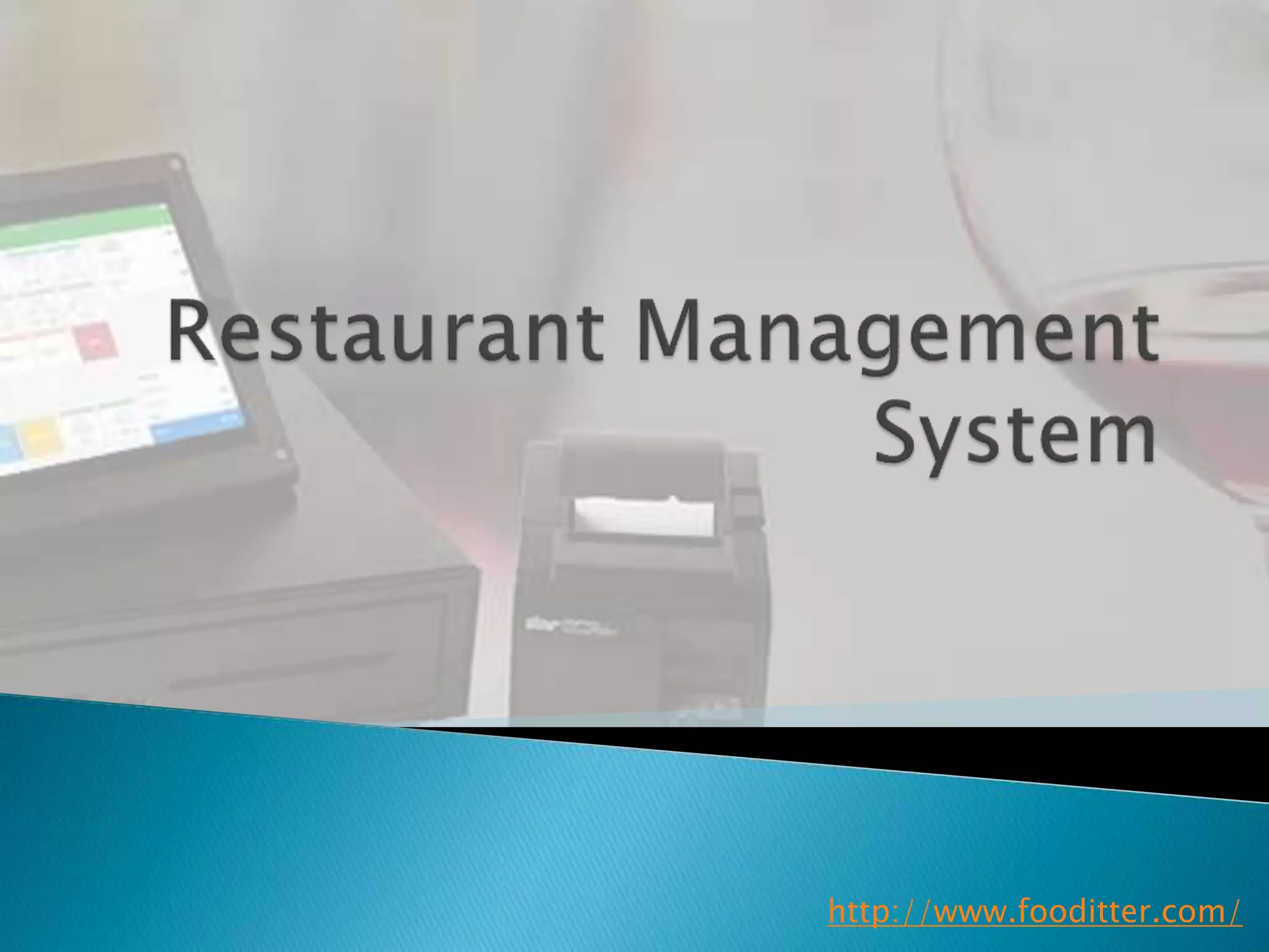 Restaurant Management System | PPTX