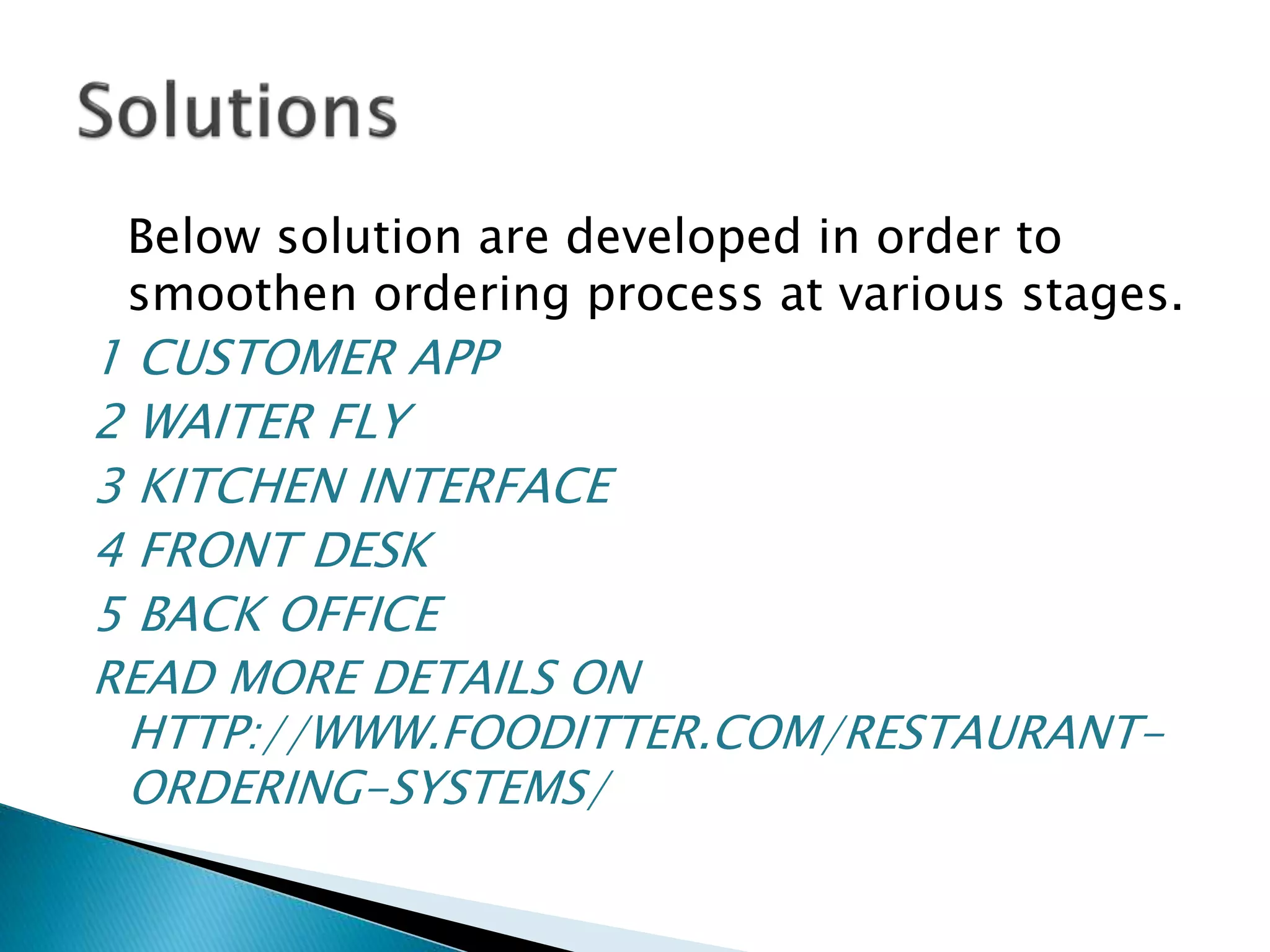 Restaurant Management System | PPTX
