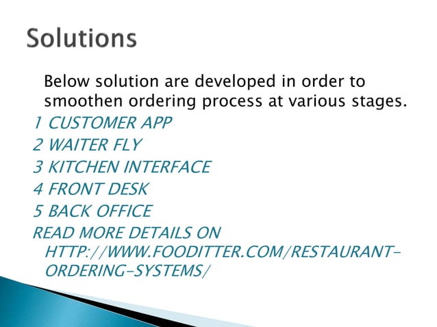 Restaurant Management System | PPTX