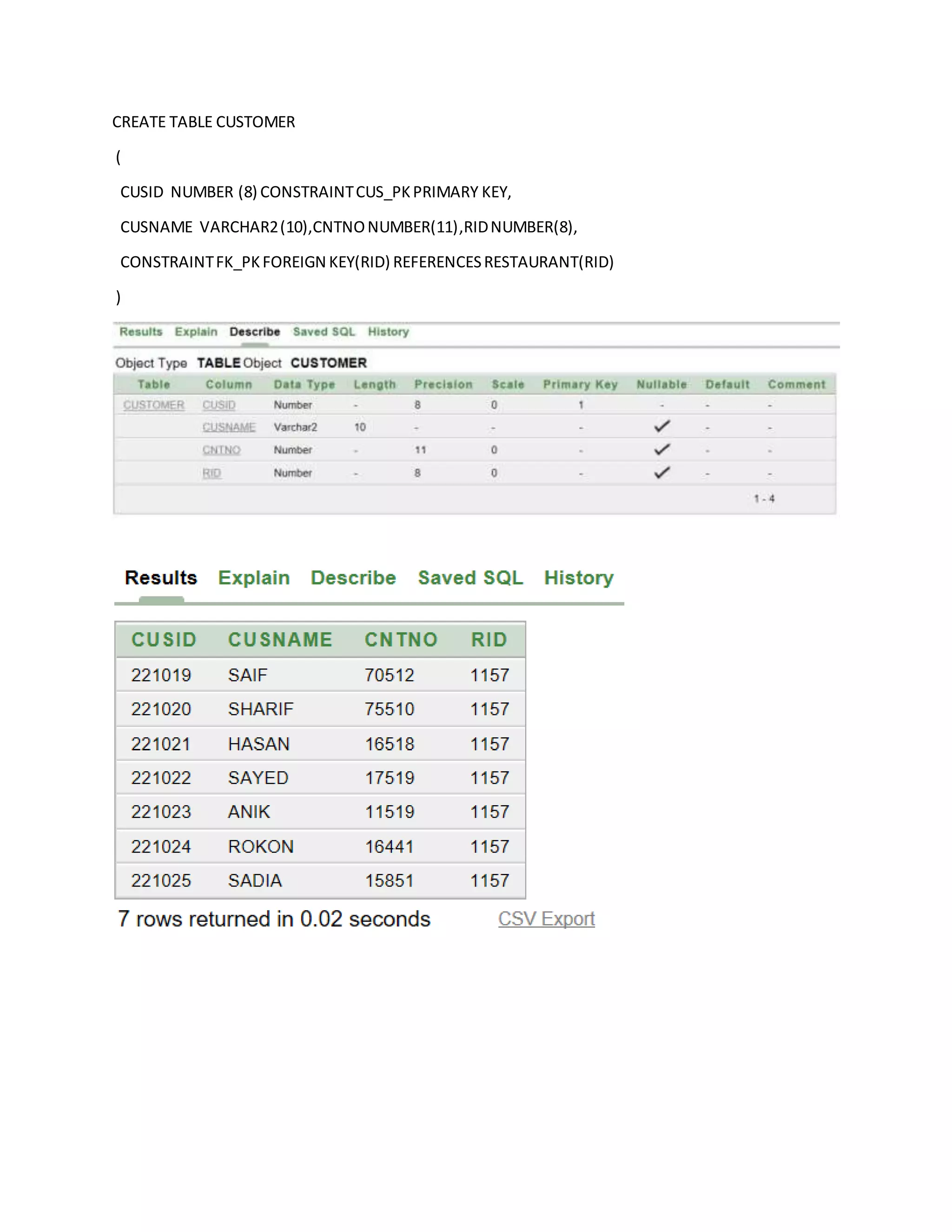 Restaurant Management System Database Project Oracle Pdf