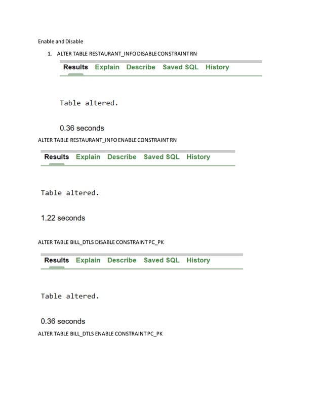 Restaurant Management System Database Project (Oracle) | DOCX ...