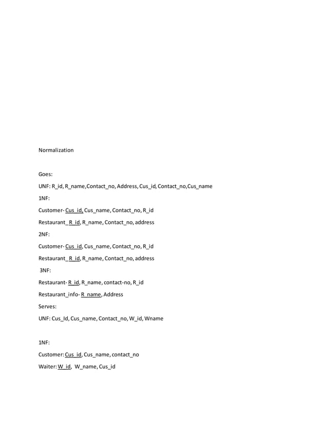 Restaurant Management System Database Project (Oracle) | DOCX | Databases | Computer Software ...