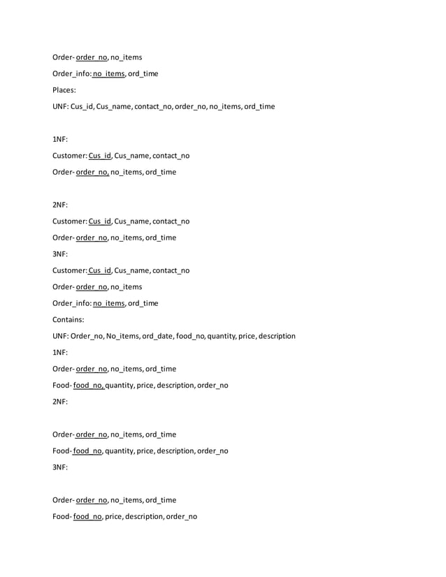 Restaurant Management System Database Project Oracle Pdf