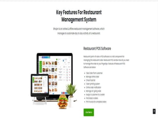 Restaurant Management System With POS Documentation Presentation | PPTX