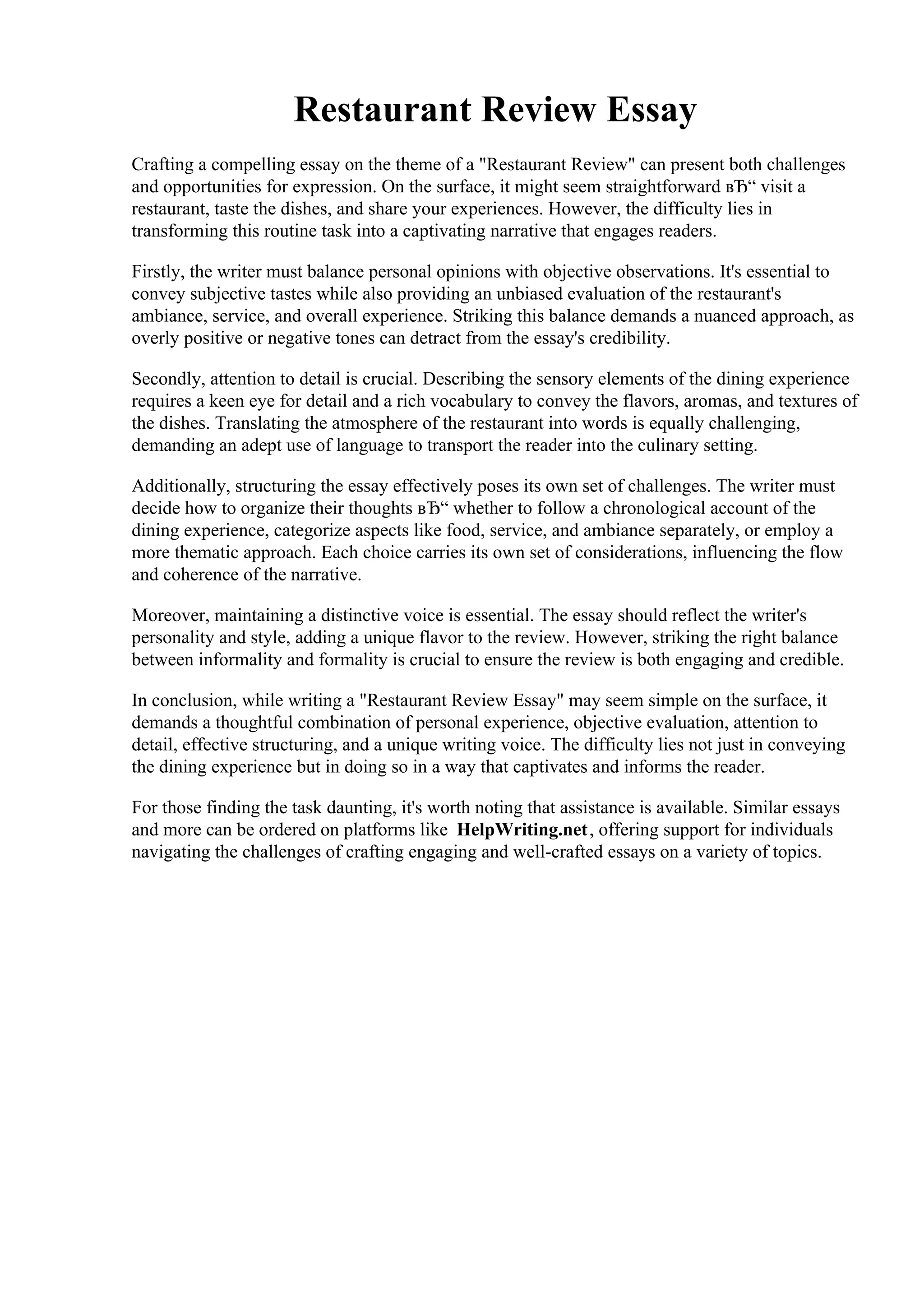 Restaurant Review Essay.pdf