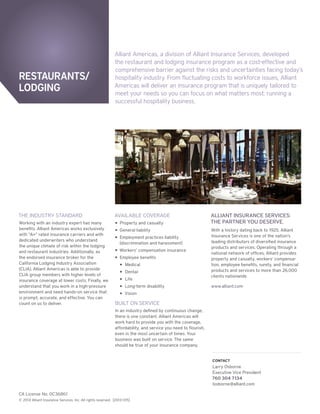 Restaurants & Loding Insurance program | PDF | Insurance | Personal Finance