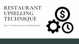 Restaurant upselling technique | PDF