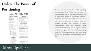 Restaurant upselling technique | PDF