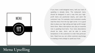 Restaurant upselling technique | PDF