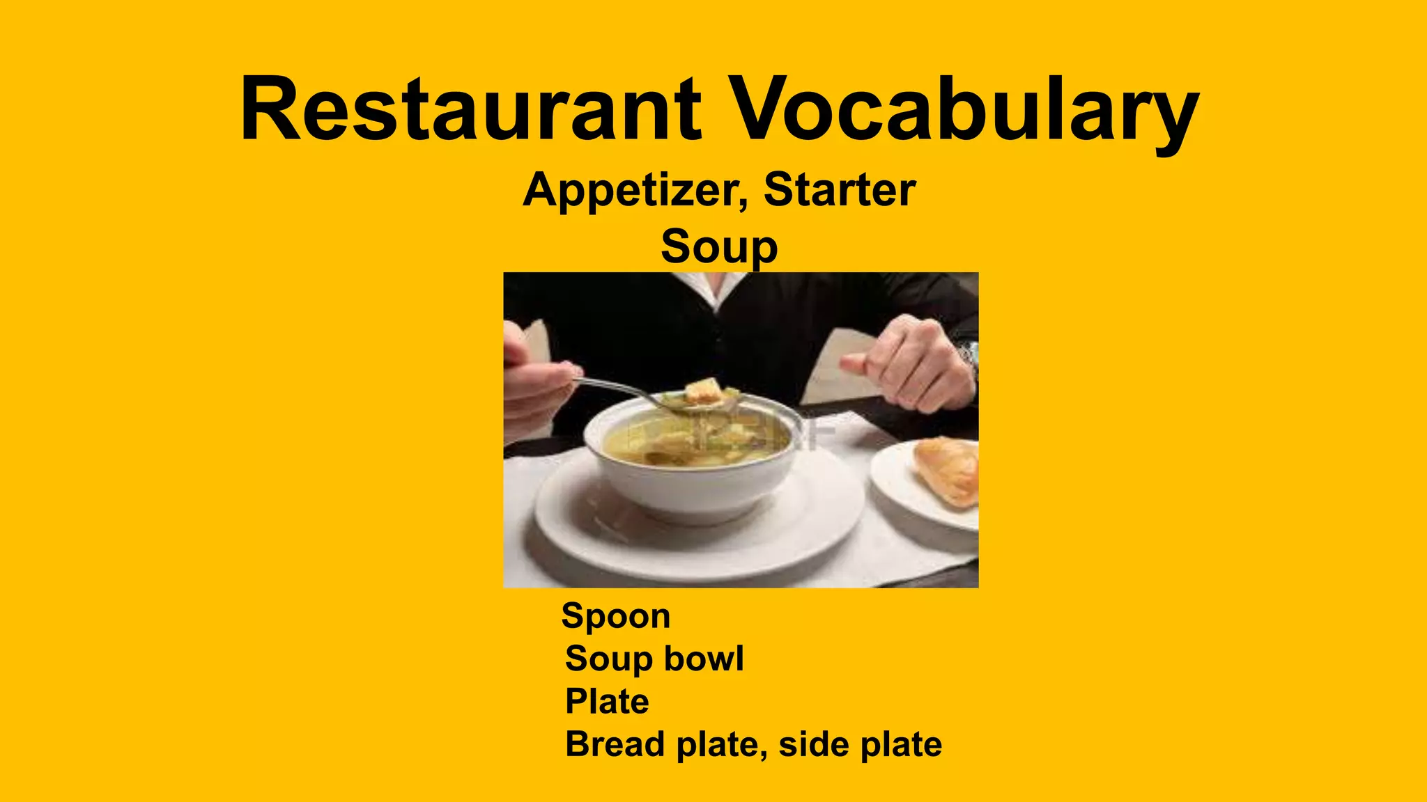 Restaurant vocabulary | PPTX
