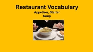 Restaurant vocabulary | PPTX