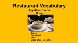 Restaurant vocabulary | PPTX