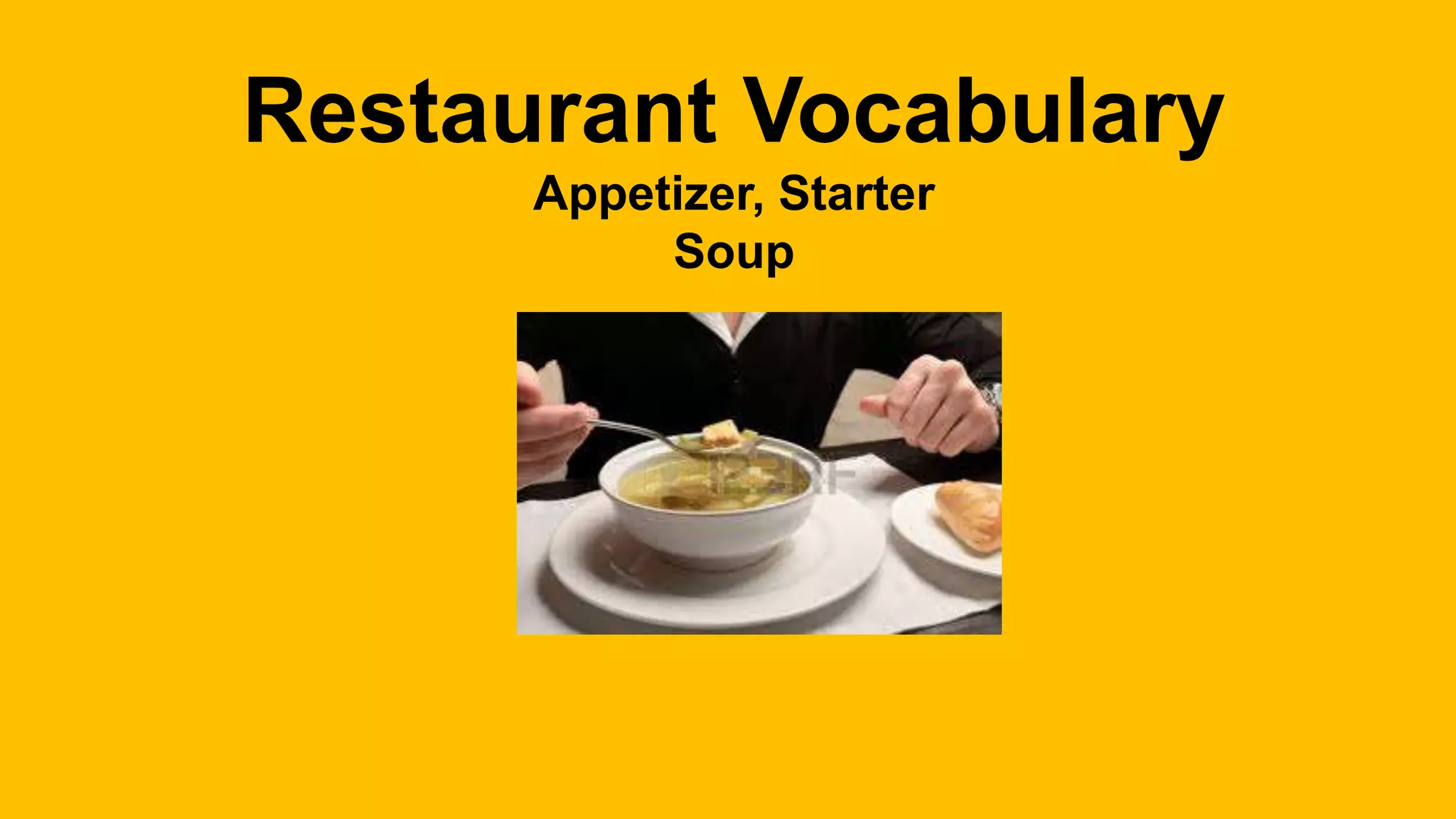 Restaurant vocabulary | PPTX