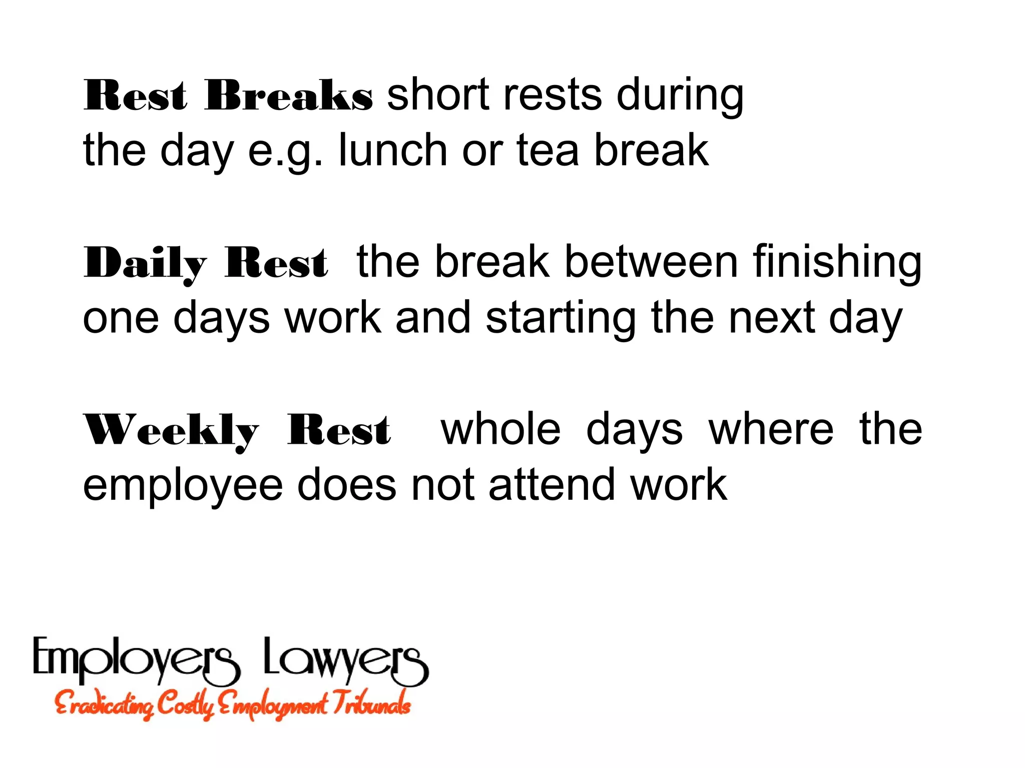Rest breaks | PPT