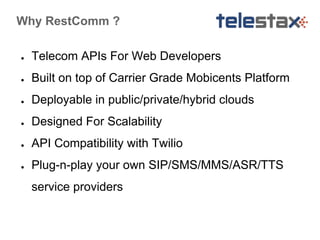 Restcomm web rtc summit - june 2014 - nyc | PPT