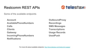 RestComm Architecture Design | PPTX | Technology & Computing
