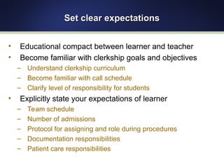 Resident as Teacher - Teaching in the Clinical Setting | PPT