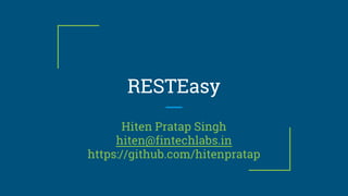 RESTEasy | PPT