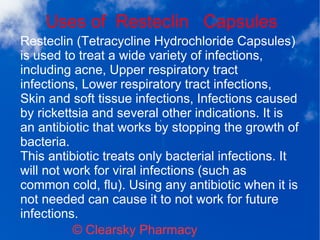 Resteclin (Tetracycline Hydrochloride Capsules) | PPT