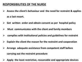 RESTRAINTS USE, SIDE EFFECTS AND TYPES | PDF