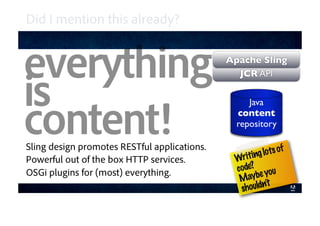 RESTful web apps with Apache Sling - 2013 version | PPT