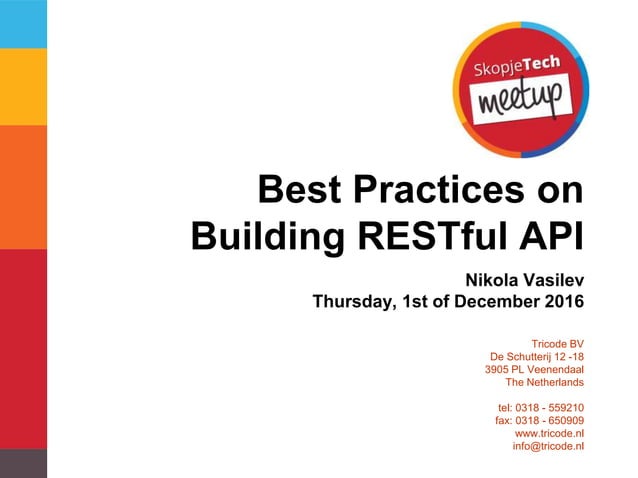 RESTful API - Best Practices | PPT RESTful API - Best Practices | PPT