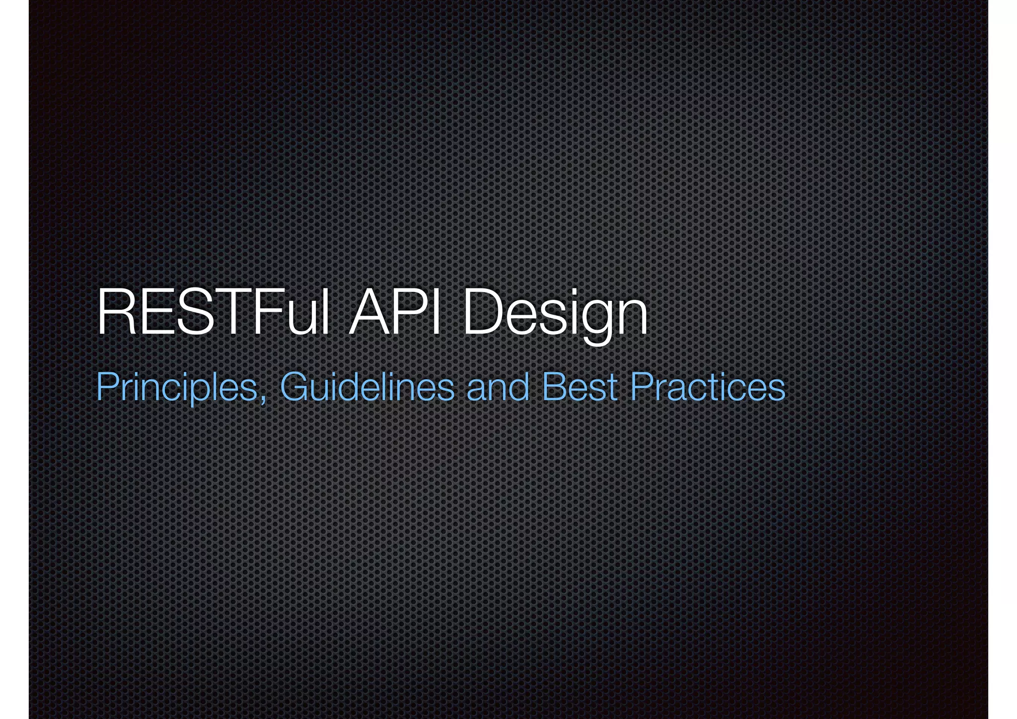 REST full API Design | PPT