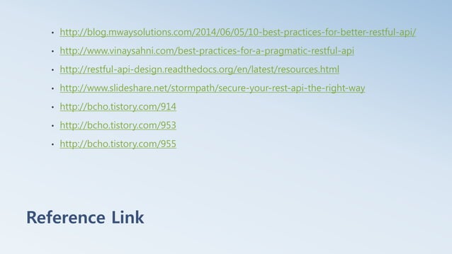 Restful API guide | PPT