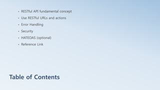 Restful API guide | PPTX