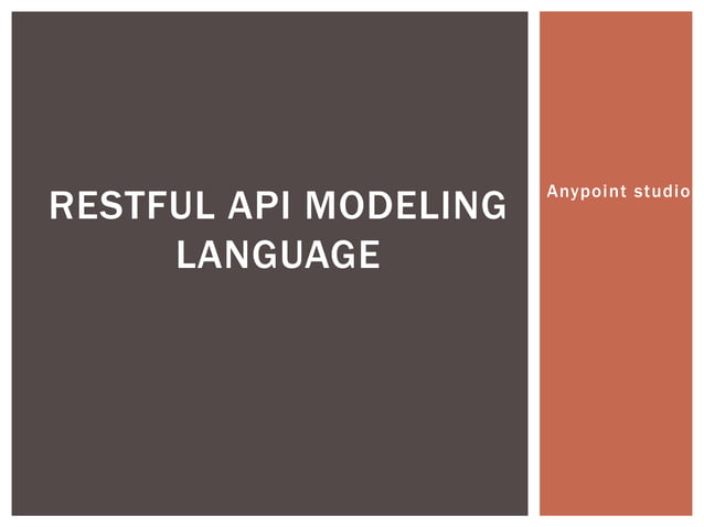 Restful api modeling language | PPT