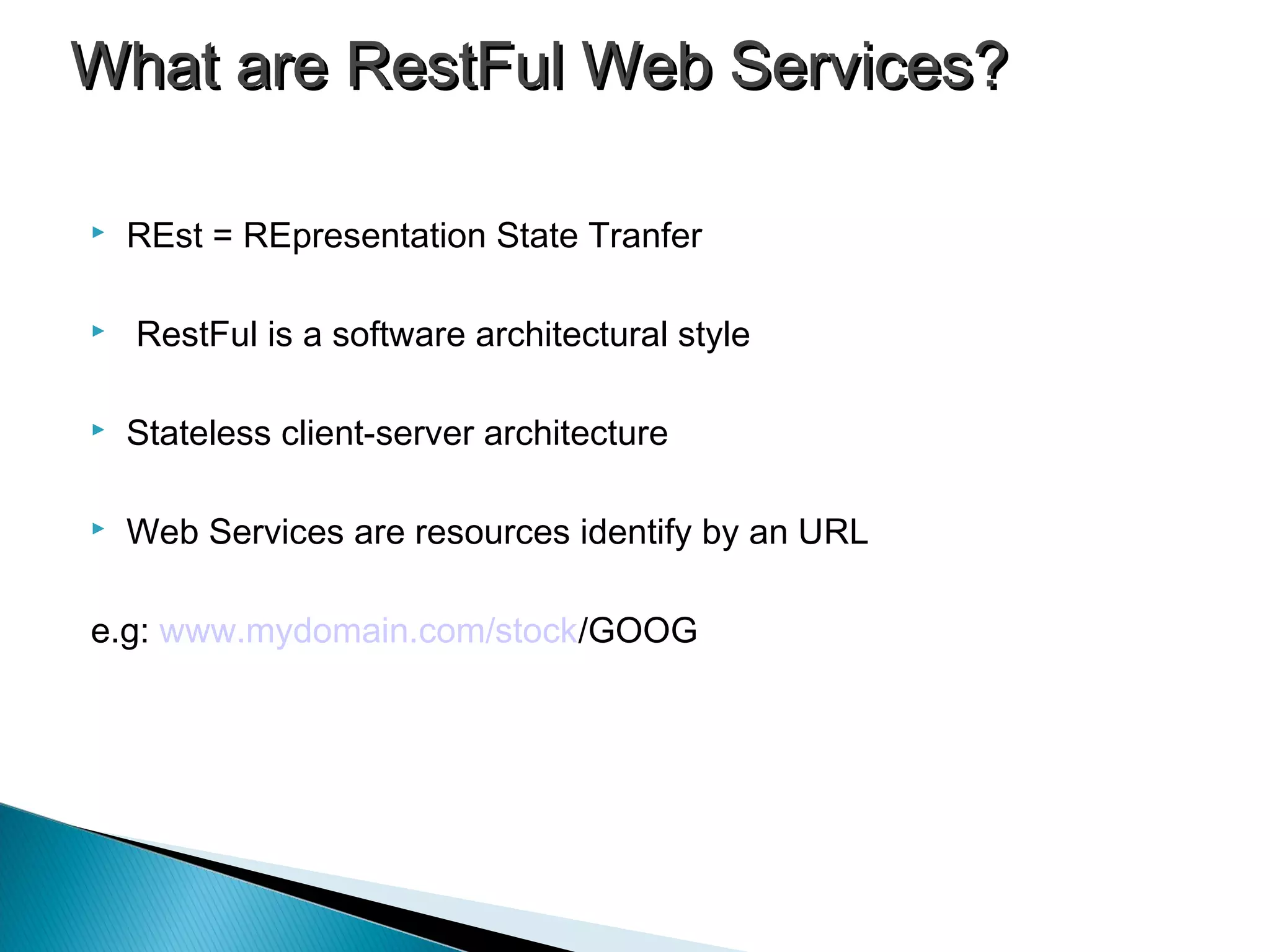 Restful Web Services Intro Ppt